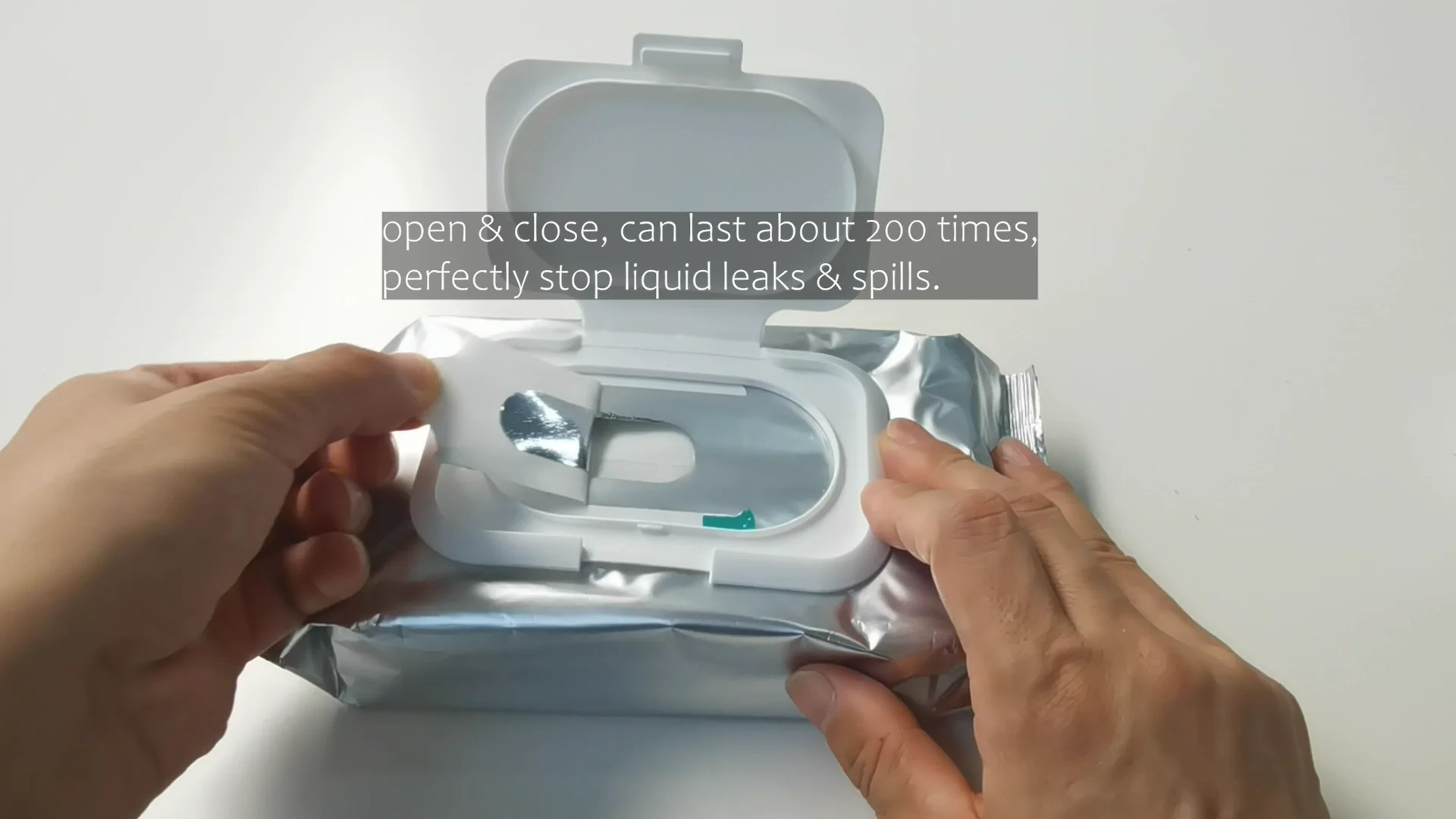 Transparent Pp Removable Labels Stickers Wet-wipes Package Open & Close ...