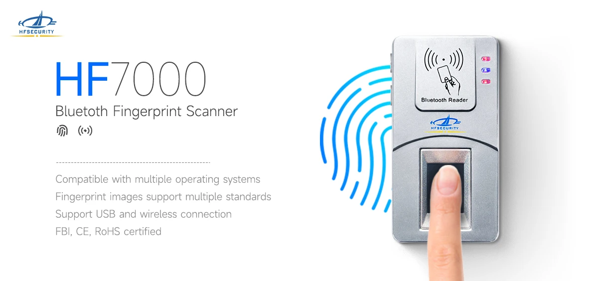 Hfsecurity Wireless Hf7000 Biometric Fingerprint Scanner For Enroll ...