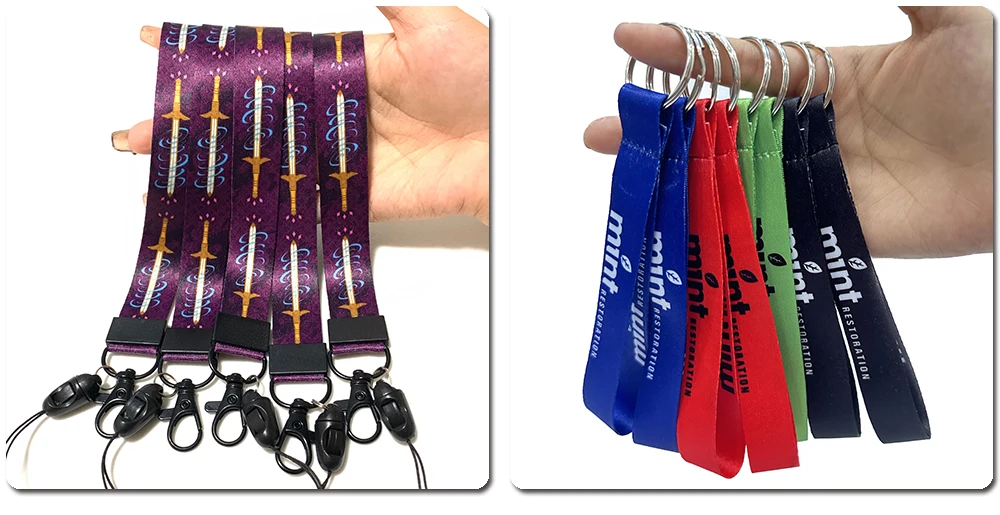 High Quality Customised Lanyard Short Double Sided Recycled Lanyard ...