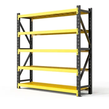 Customated Yellow Medium Duty Stacking Racks System Boltless Metal ...