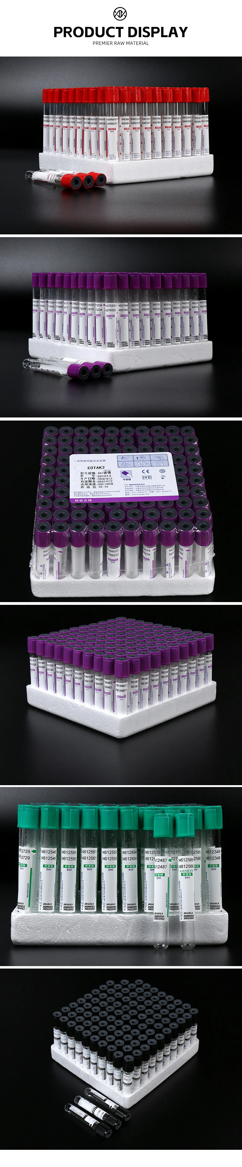 High Quality Edta K2 K3 Vacuum Blood Collection Tube Pet Plastic Edta ...