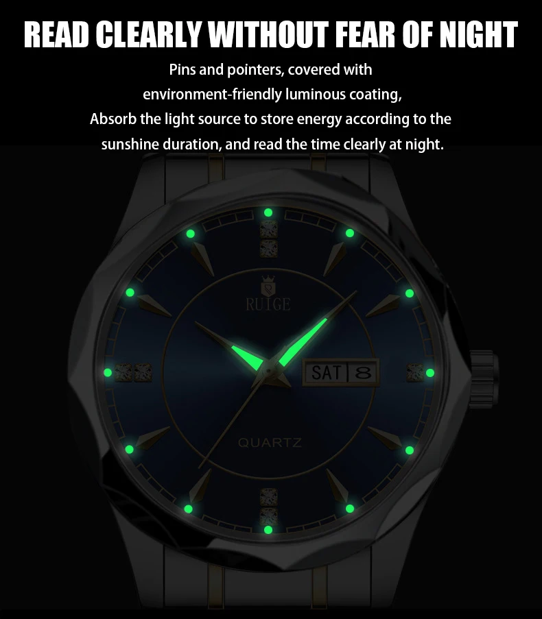 RUIGE N8 Men's Watches Luxury Business Waterproof Quartz Wrist Watch ...