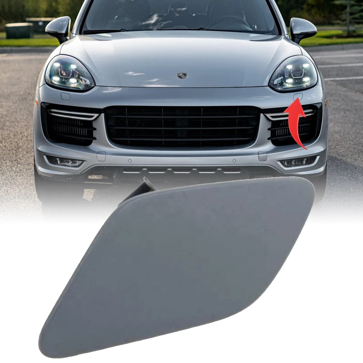 포르쉐 카이엔 2015 용 앞 범퍼 스포일러 물 스프레이 커버 와셔 캡-2017 95850533300 95850533400 ...