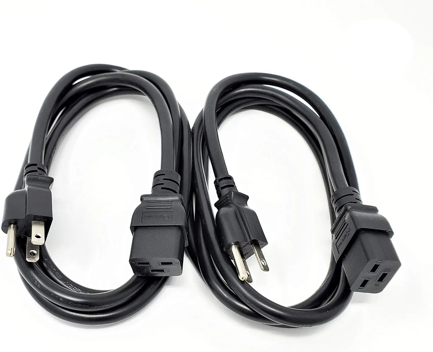 North American Power Cord Extension, NEMA 5-15P to C19, 14 AWG, 15A ...