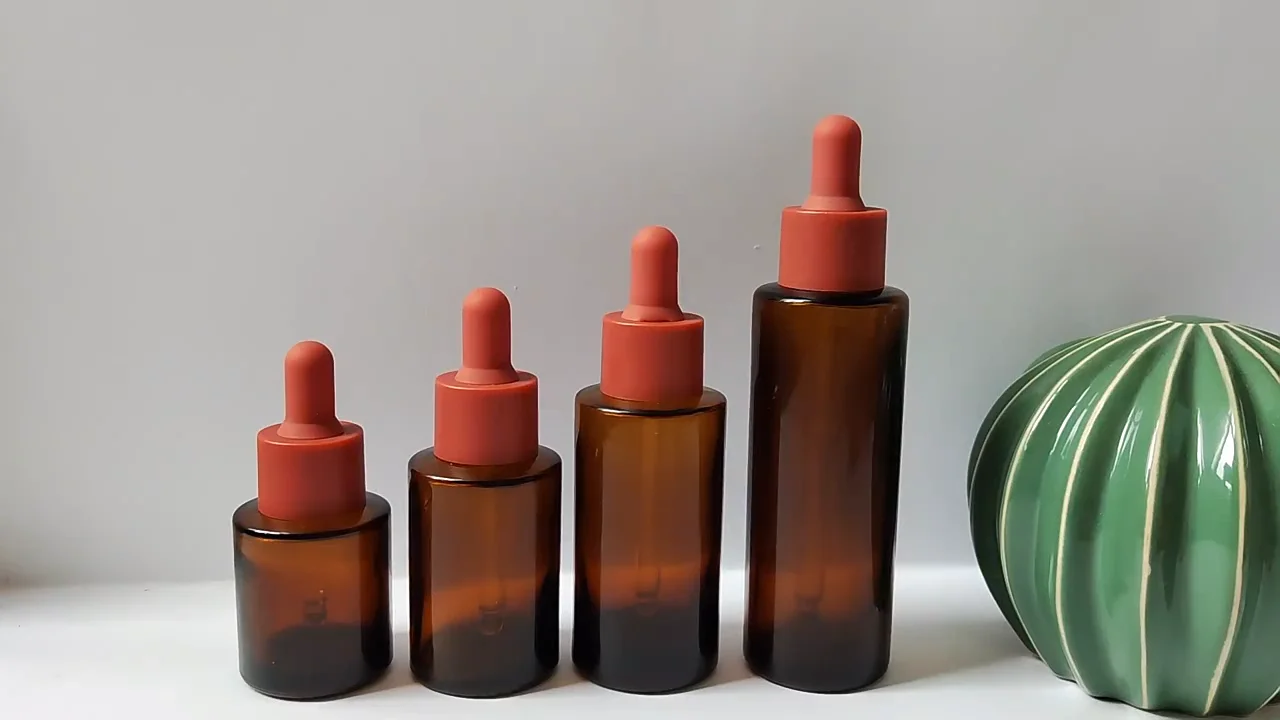 Spot Goods 20ml 30ml 50ml 60ml Dark Brown Essential Oil Serum Dropper ...