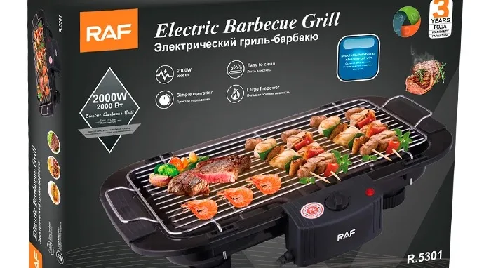 Raf Hot Sell Non Stick Smokeless Electric Grill Bbq Stainless Steel ...