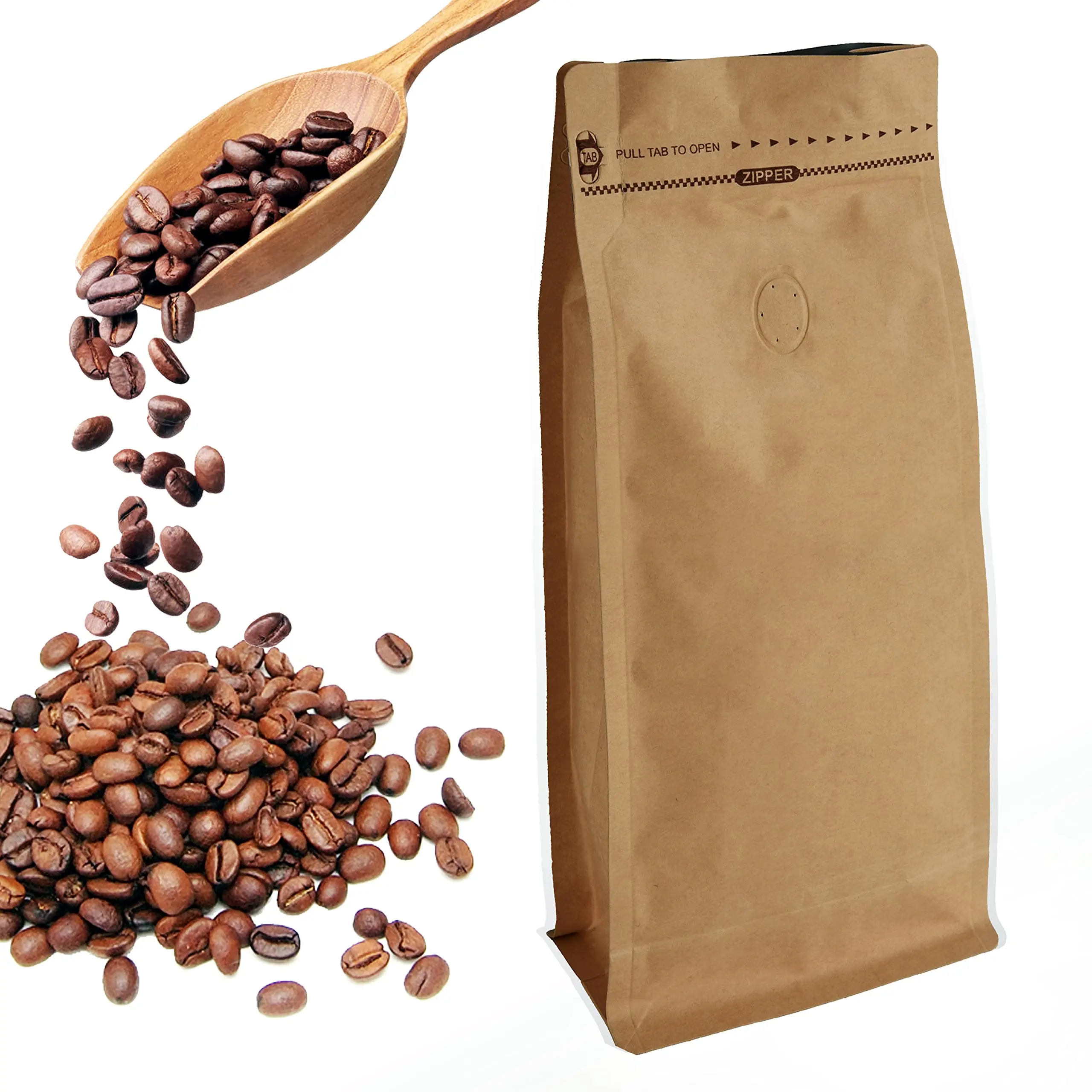 Side Gusset Flat Bottom Custom Printed Drip Coffee Bean Packaging Bag ...