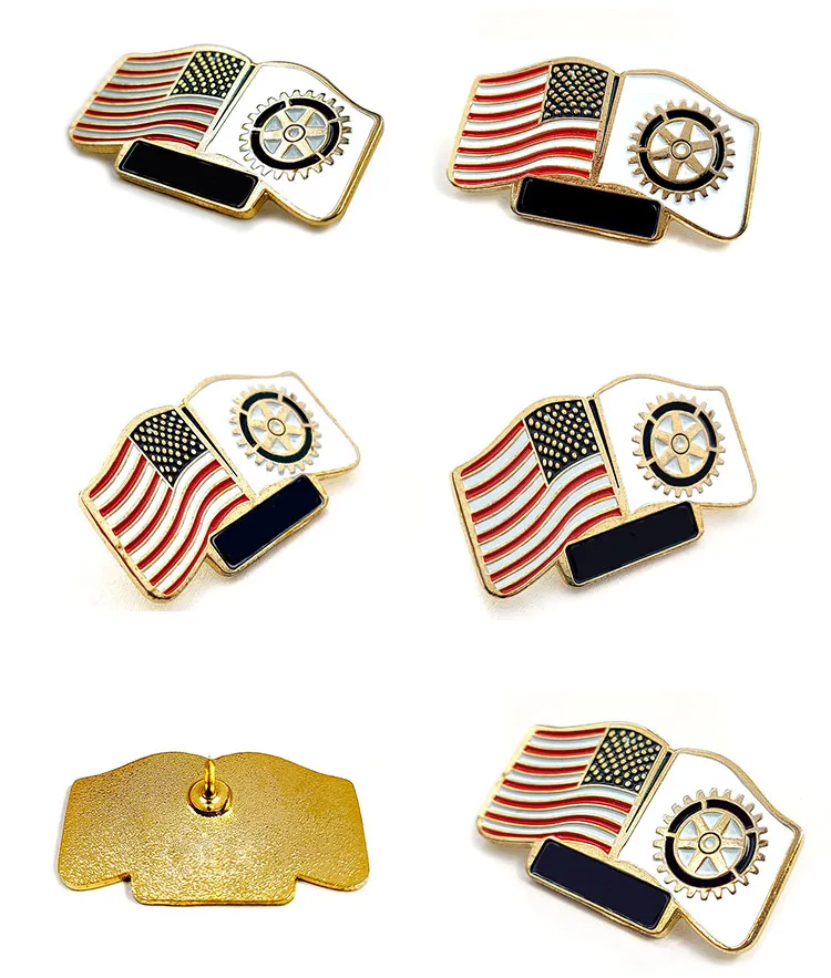 Personalized Promotion Rotary Soft Enamel Lapel Connector Pin Badges ...