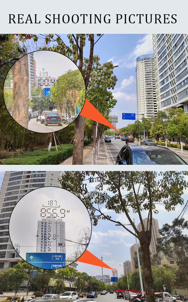 1500m Laser Rangefinder Binoculars- Measuring Tool for Height, Angle ...