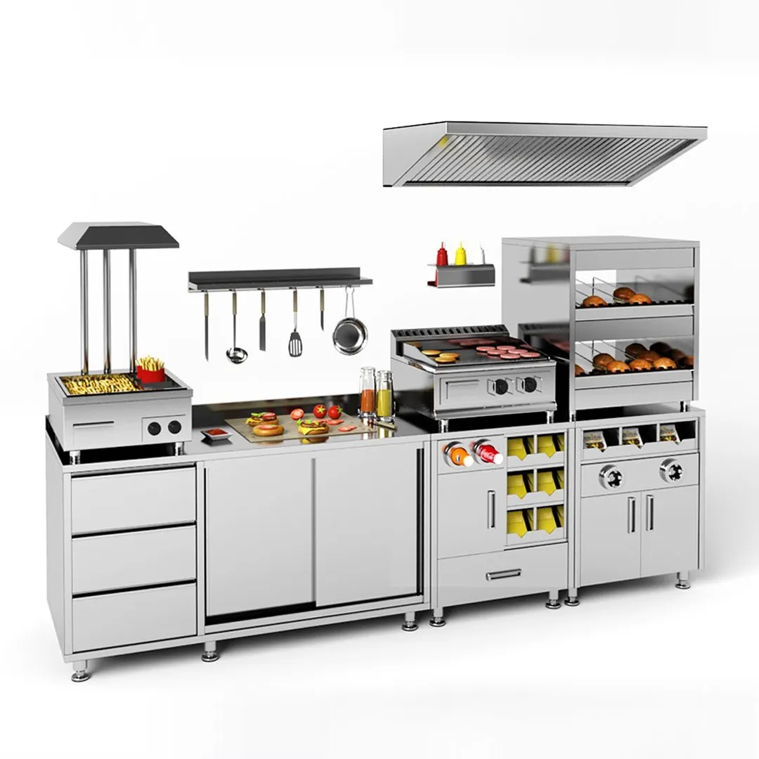 Full Set of Fast Food Restaurant Kitchen Equipment
