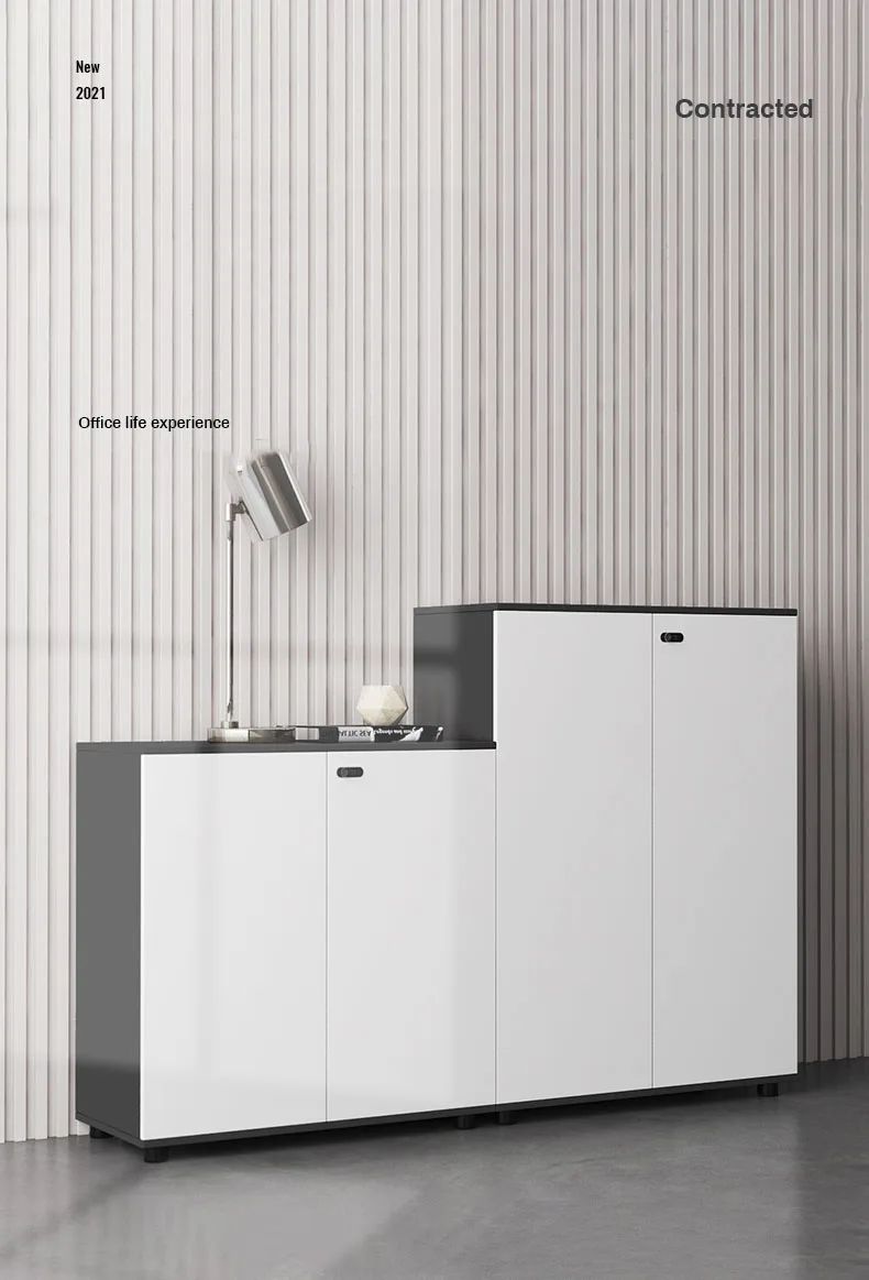 Modern White Office Cabinets - Versatile Filing Solutions