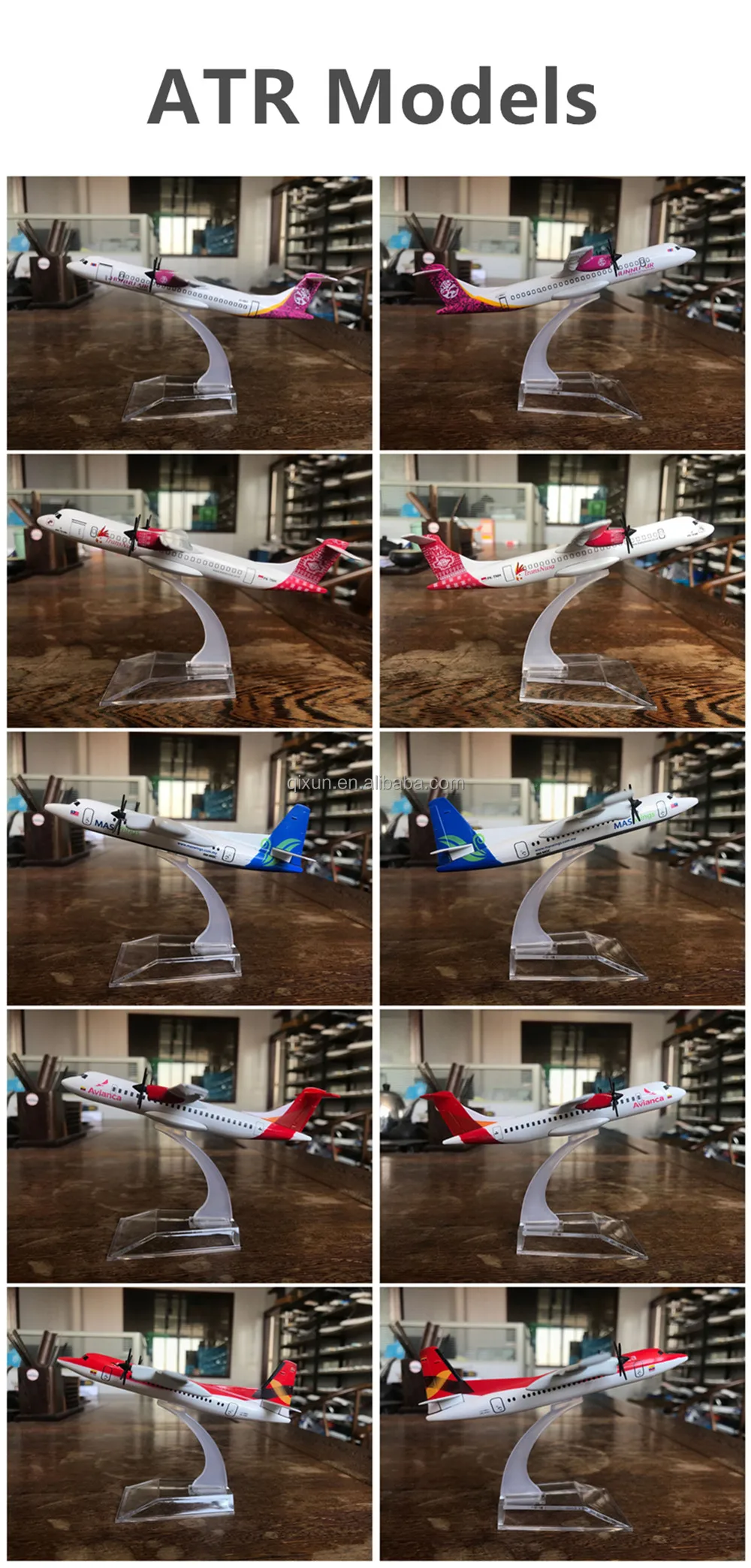 Promotional Souvenir Business Gifts 16cm Alloy Custom Made ATR72-600 ...