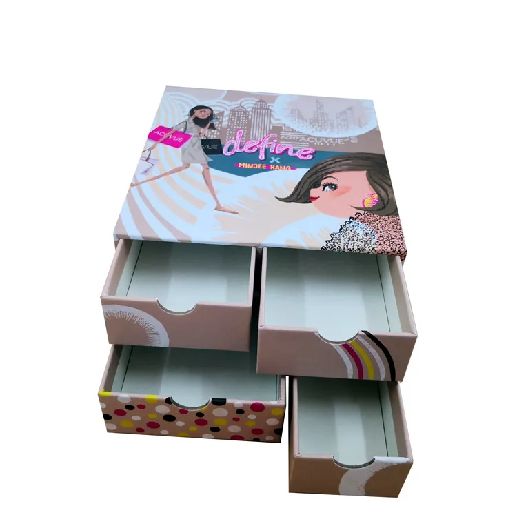 Custom Double Drawer Color Printing Drawing Box Package Slide Drawer ...