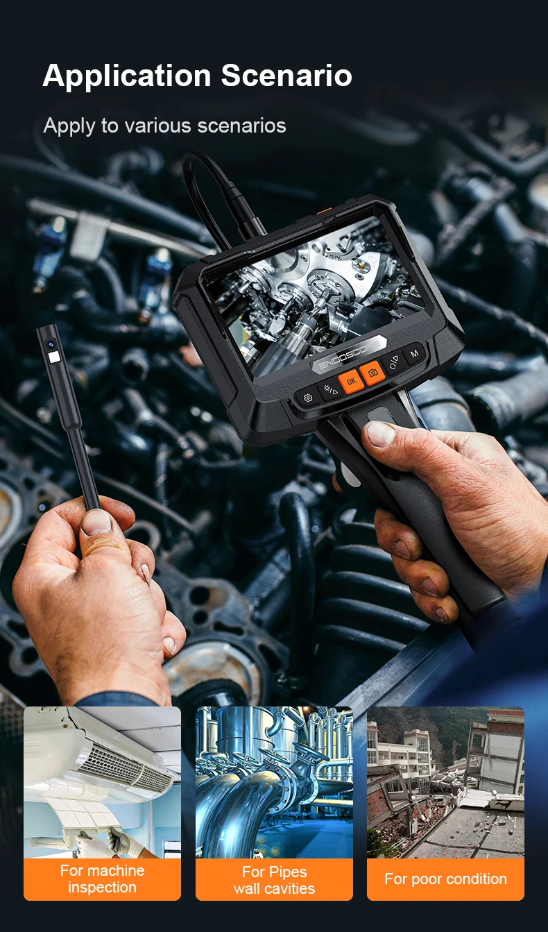 Factory Direct Industrial Inspection Camera 5 Inch 5.5mm Dual Lens Semi ...