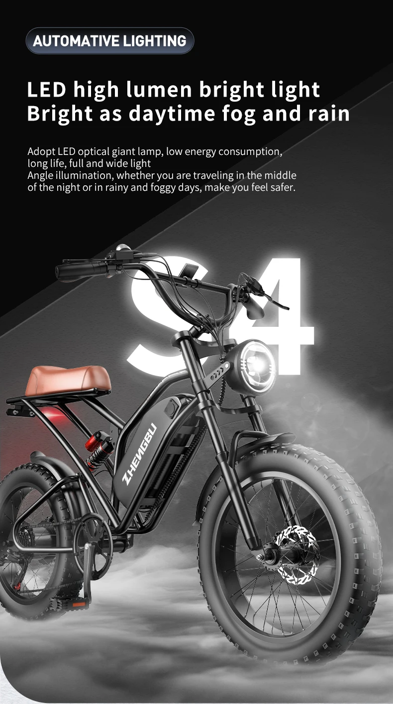 EUY S4 Electric Bike - 1000W Power, 20ah Battery, 20" Tires