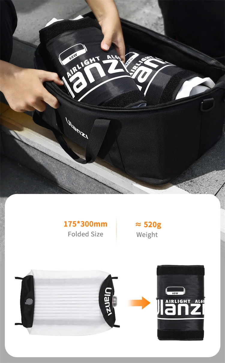Ulanzi AL60 Inflatable Foldable Air Tube Light for Photography