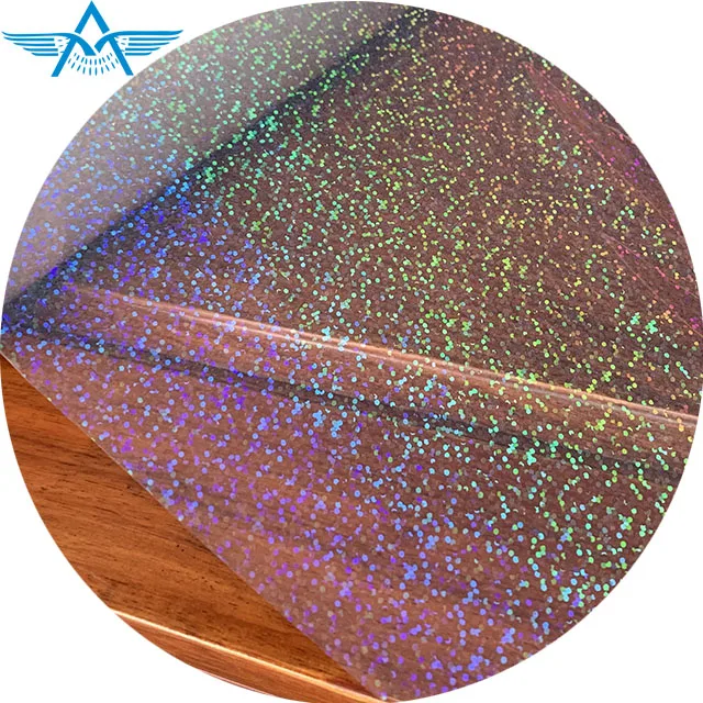 BOPP Laser Transparent Dots Rainbow PET Holographic Thermal Film For ...