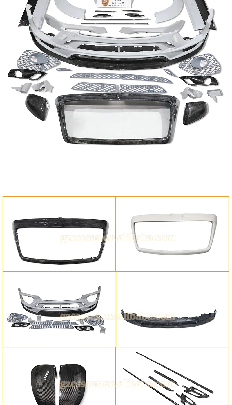 Carbon Fiber&fiberglass Body Kit Parts Front Bumper Rear Bumper Side ...