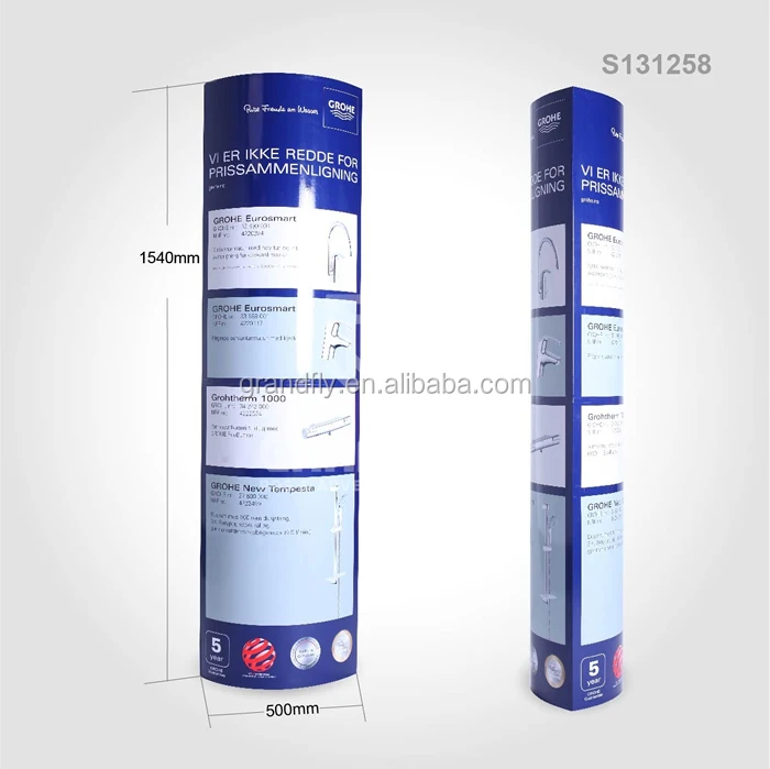 Customizable Cardboard Totem Display Stand for Advertising