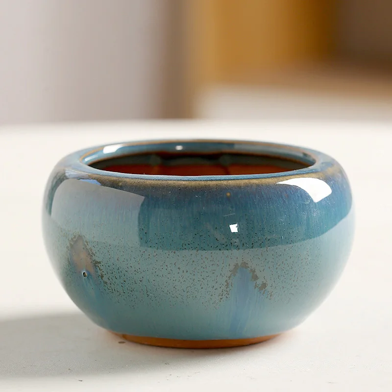 Blue Ceramic Succulent Pots - Perfect for Indoor Gardens