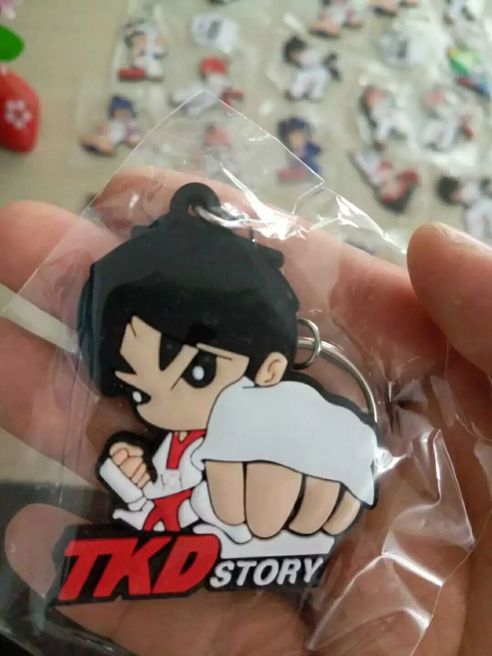 Rubber 3D Taekwondo Keychain Ring - Durable Unisex Keychains for Kids ...