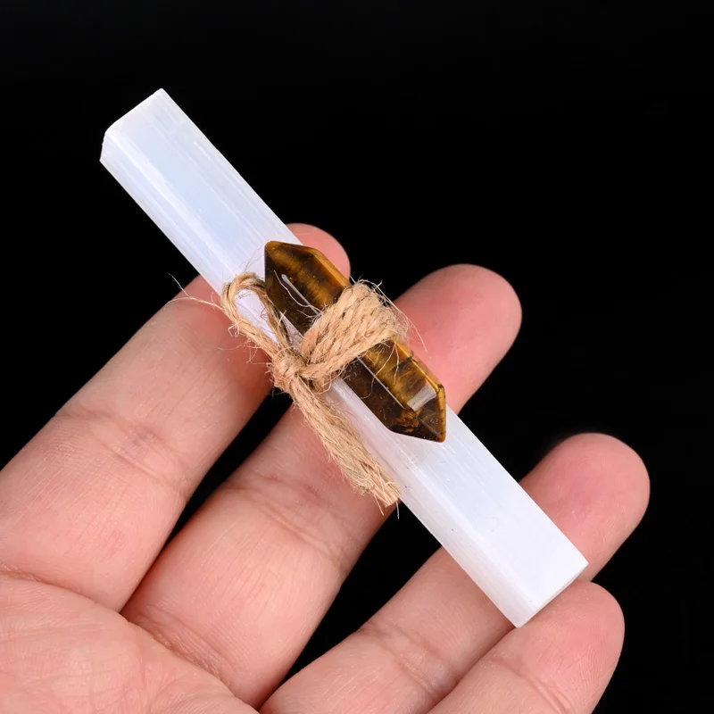 Wholesale 7 Chakra Crystal Point Selenite Wand & Seven Chakra Crystal Tree