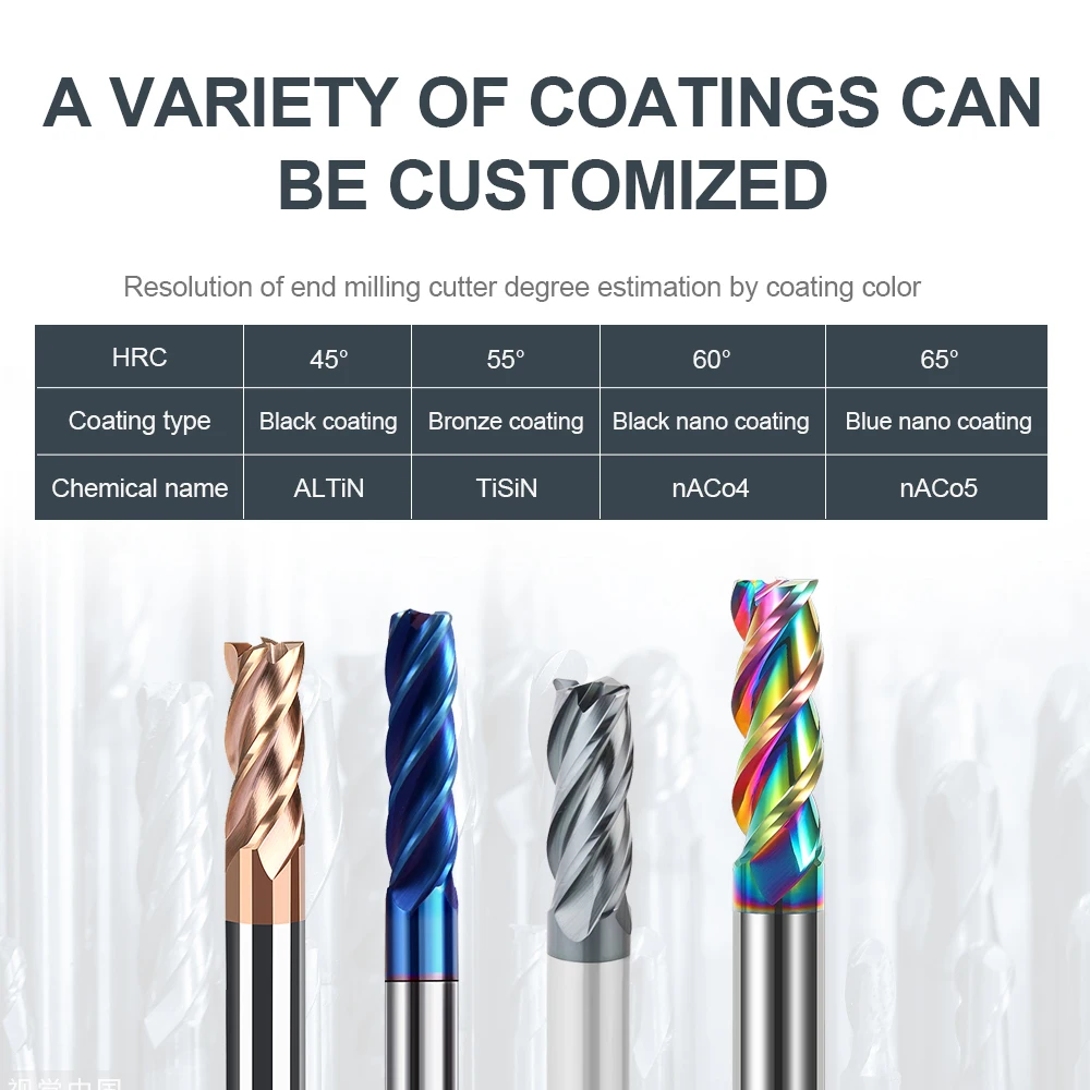 Hrc60金刚石涂层长颈铣刀硬质合金tialn涂层立铣刀 - Buy 长颈角半径端铣刀,4长笛金刚石涂层,免费样品硬质合金刀具 Product ...