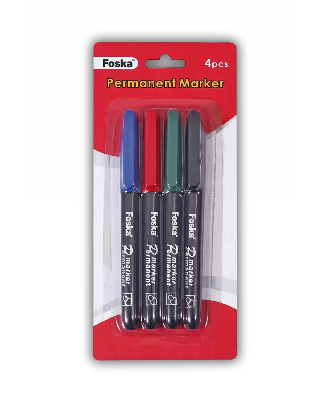 Foska 4 Color Stationery Permanent Marker Pen With Card Packing - Buy ...