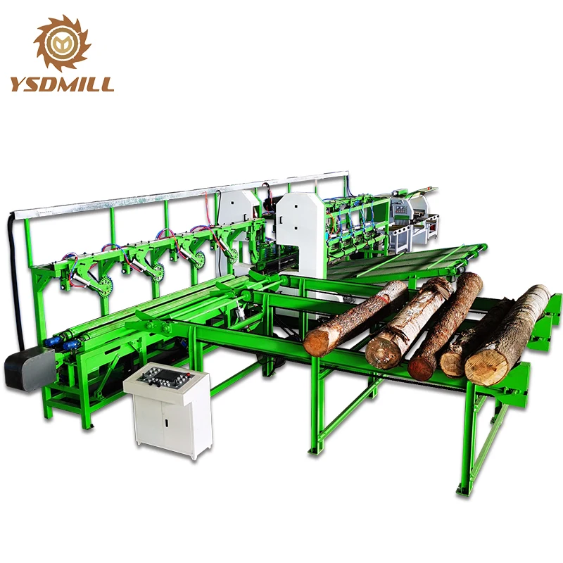 Fully Automated Saw Timber Sawmill Line Double Head Bandsaw Twin ...