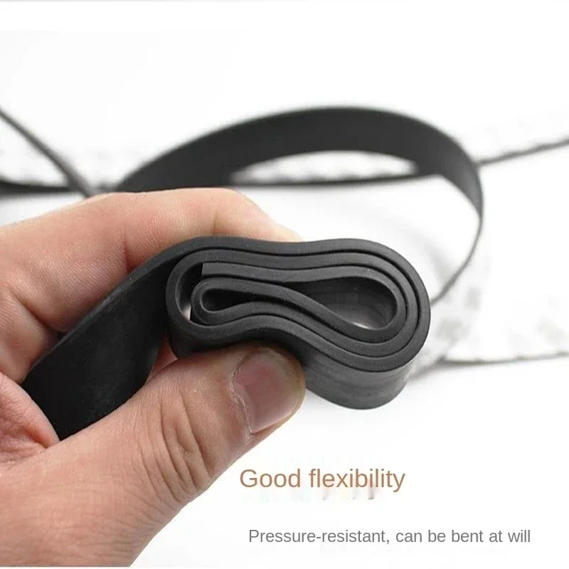 50cm Black Silicone Rubber Strip Self Adhesive Sealing Strip Anti-skid ...