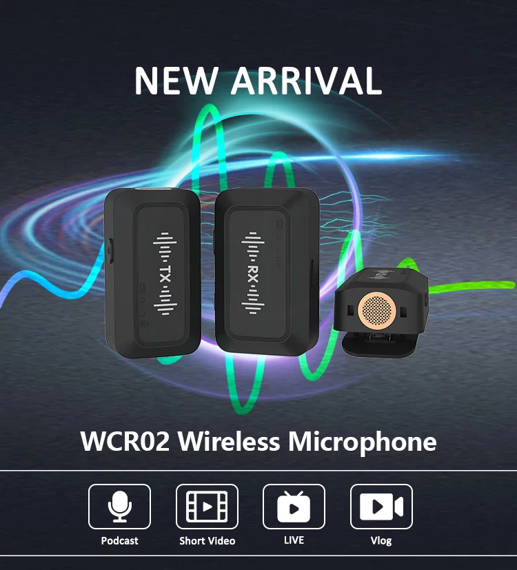 797Audio WCR02 2.4G Wireless Microphone Dual Channel Wireless ...