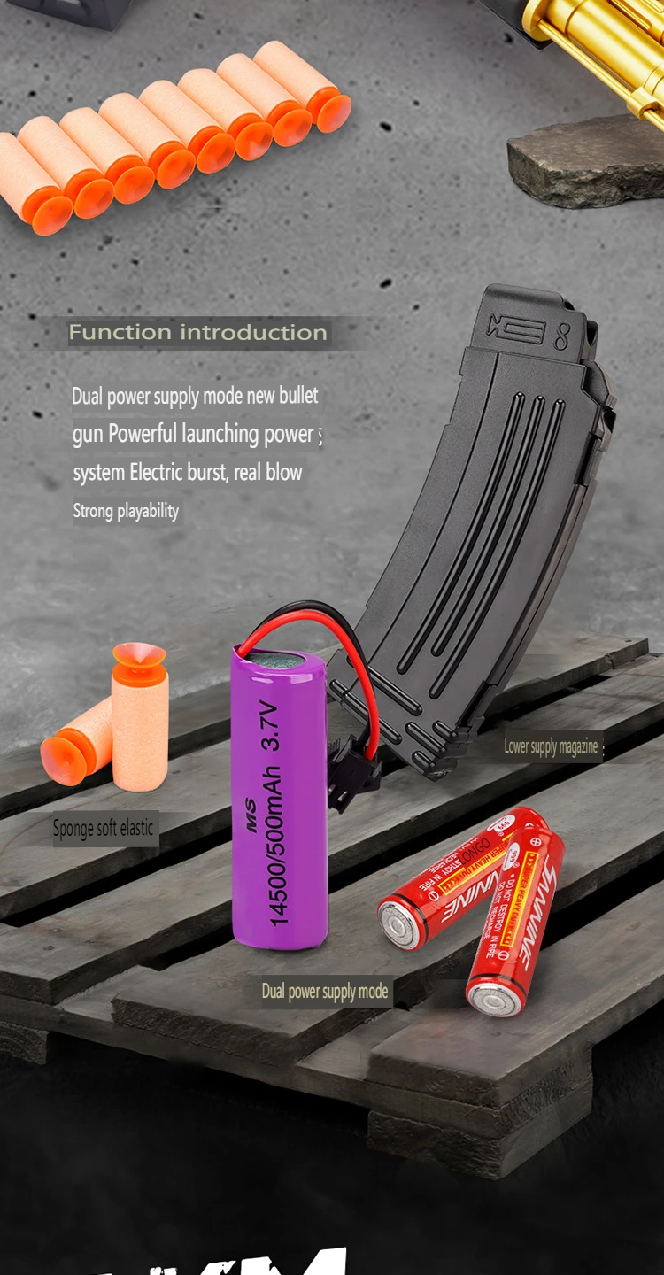 Ak Toy Gun Manual Pull Bolt Eva Electric Soft Ammunition Camouflage ...