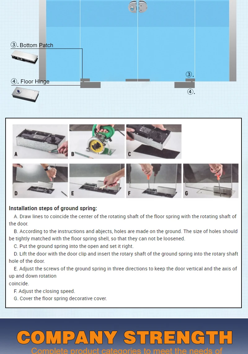 Commercial Entrance Office Building Project Popular Tempered Glass Door ...