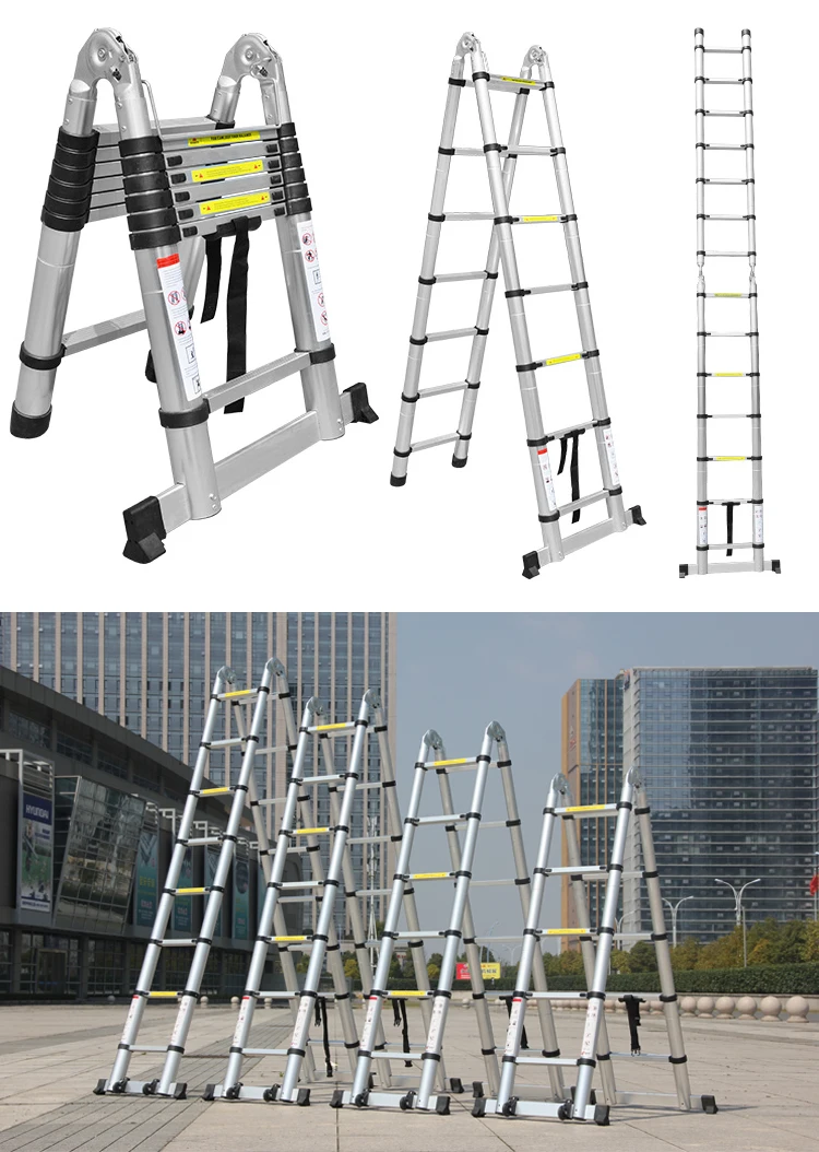 5m Aluminum Telescopic Herringbone Multipurpose Ladder Step Lidl Ladder ...