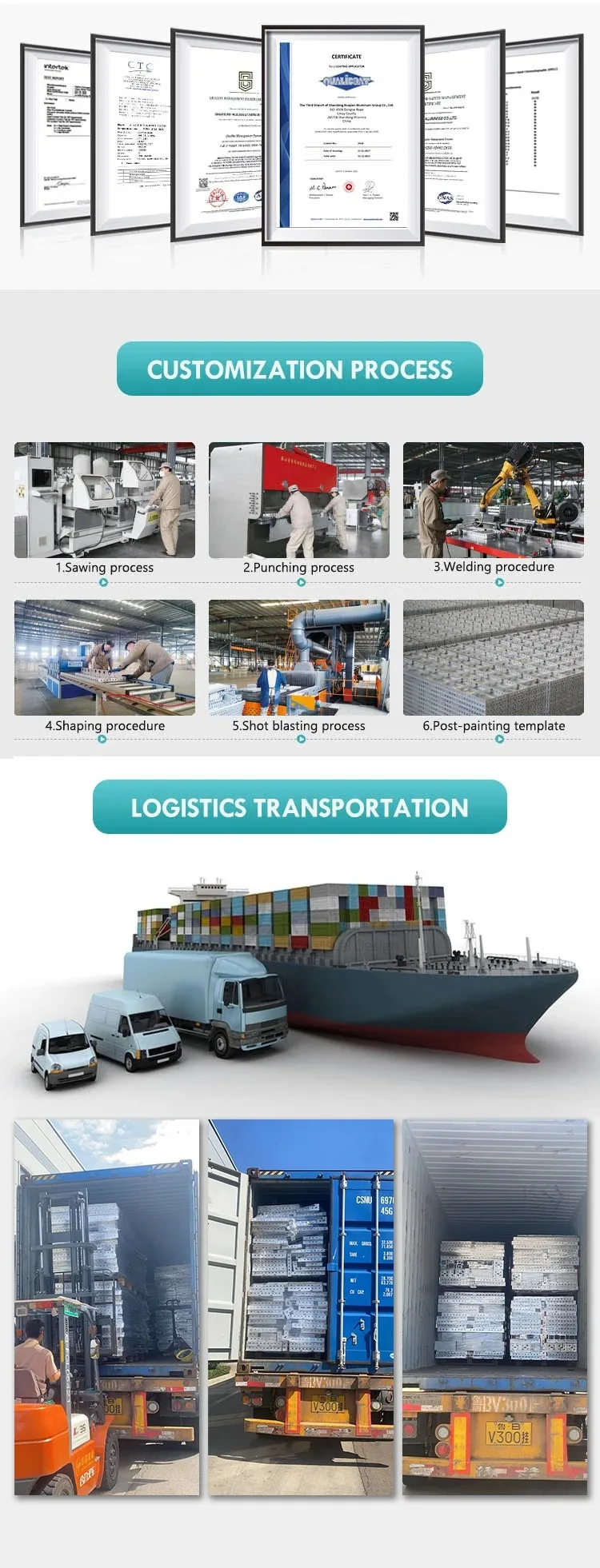 Aluminum Construction Formwork/aluminium Formwork Profiles/concrete ...