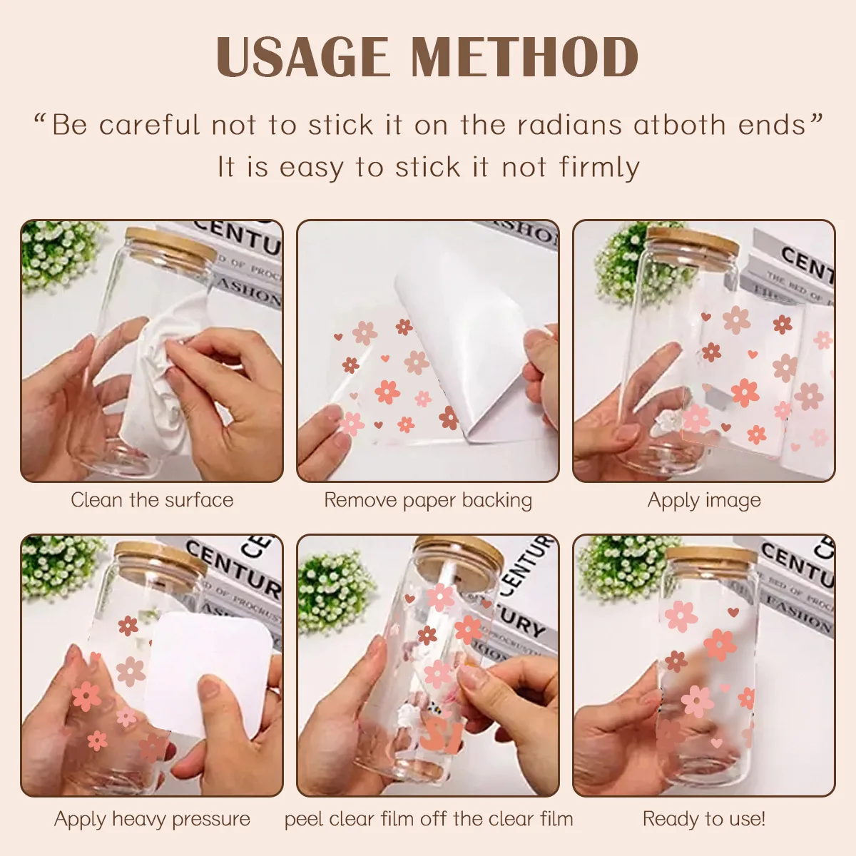 Crystal Sticker Transparent Uv Transfer Sticker Crystal Label 16oz Uv ...