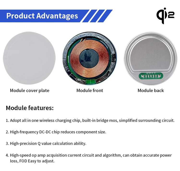 Qc Dc Pd Coil Wireless Charging Module Qi 15W for Mobile
