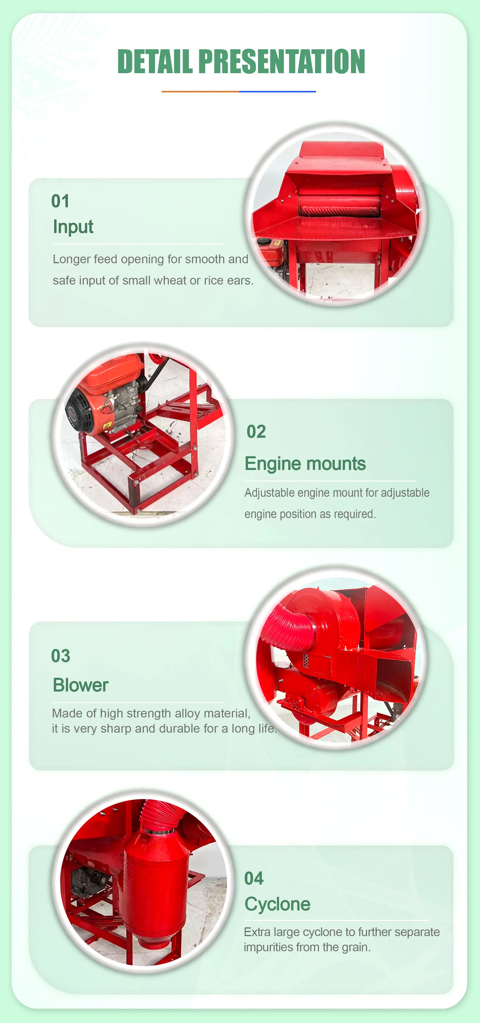 Backbone Machinery BB-TW40 Thresher - Multifunctional Grain Processing