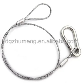 Heavy Duty Braided Safety Steel Coated Wire Rope Assembly With Loop ...