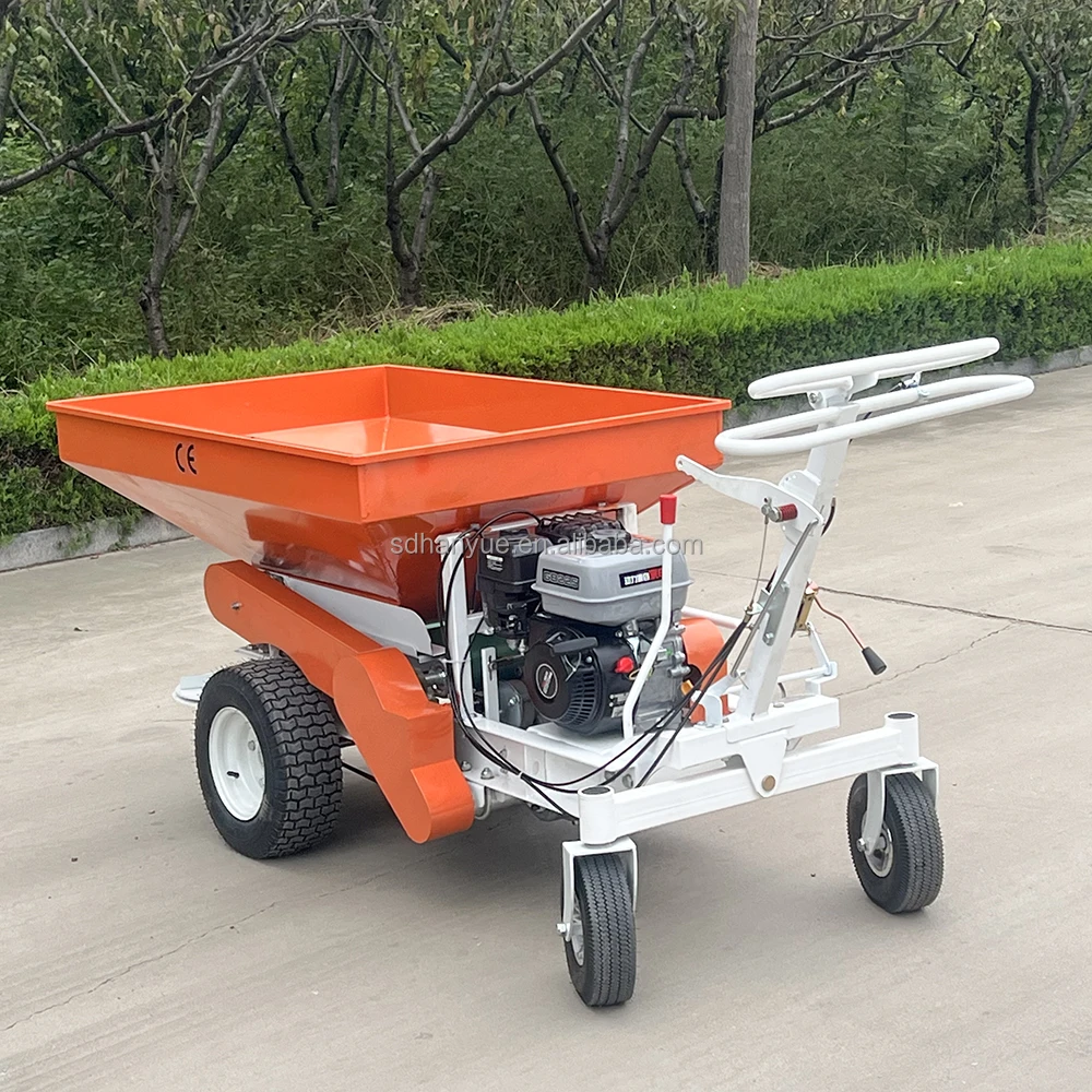 Self-propelled-compost-spreader-Double-disc-lawn-spreader-Wide-area ...
