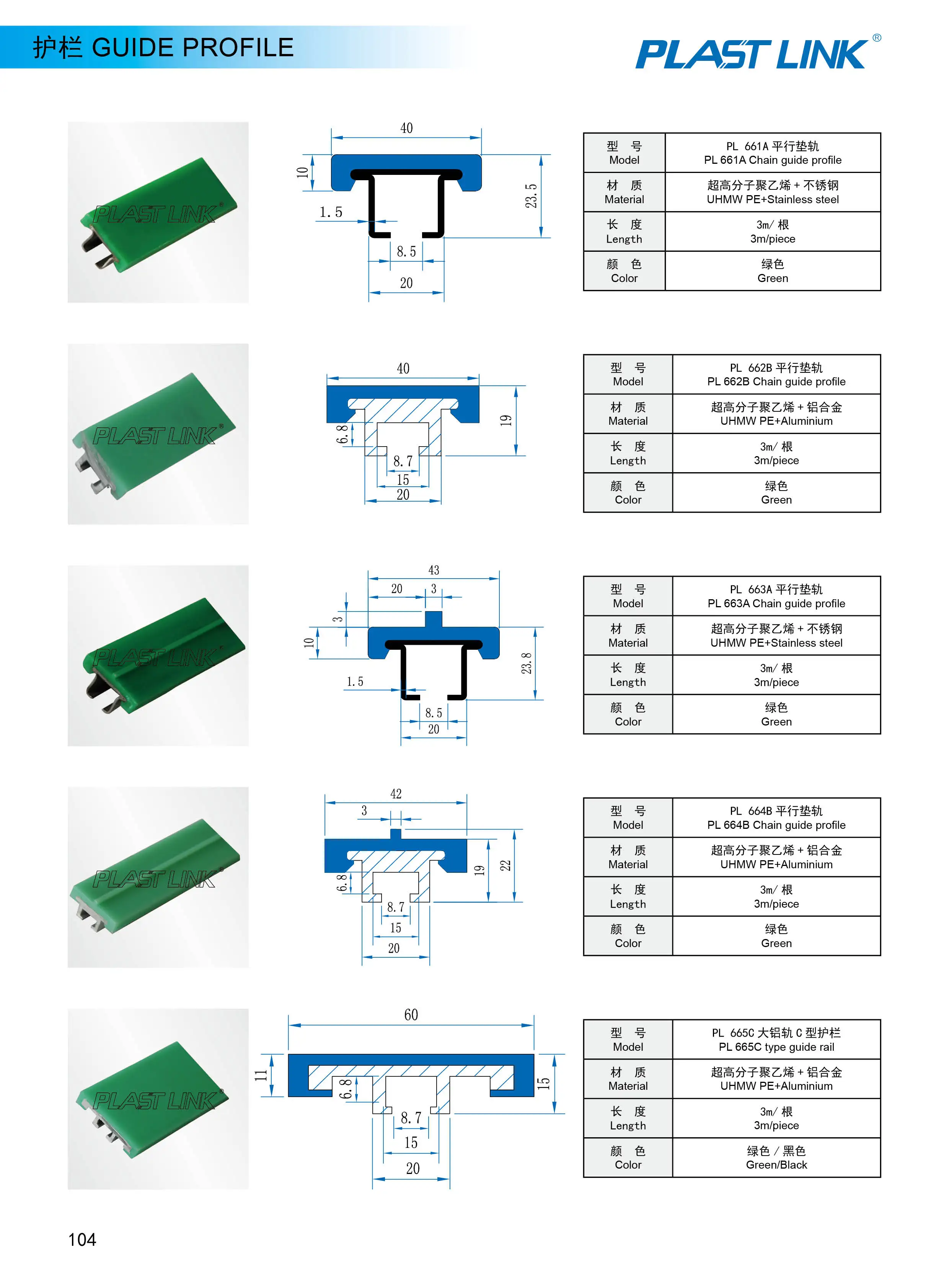 Plastic Aluminum Conveyor Side Guide Rail Low Price Manufacturer - Buy ...