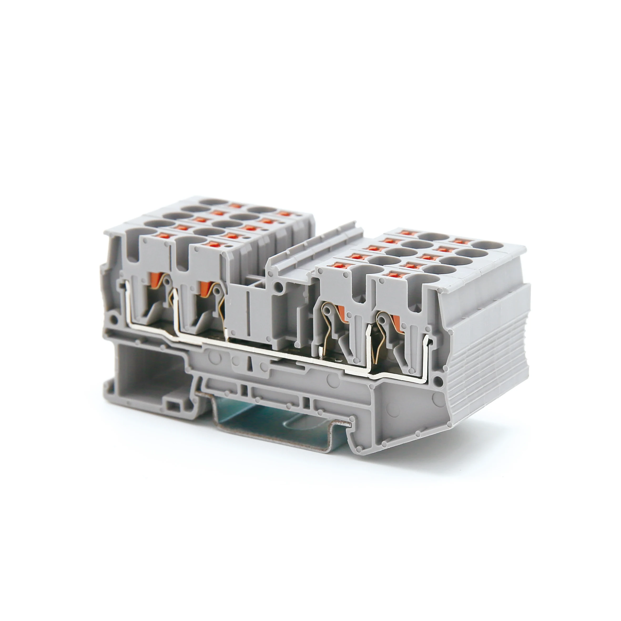 Fast Push Din Rail Mounted Terminal Block Wiring Connector