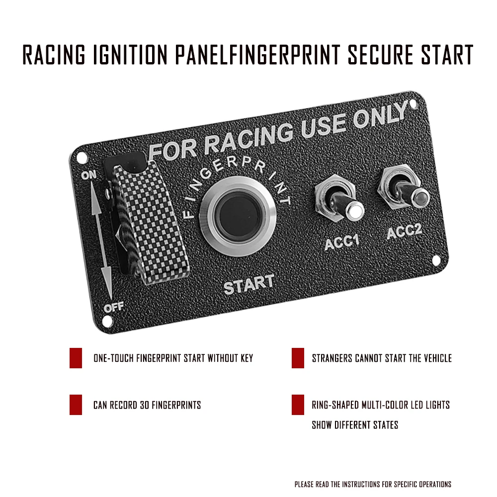 Diy 12v 20a 3 Position Racing Ignition Switch Panel Red Led Boat Toggle ...