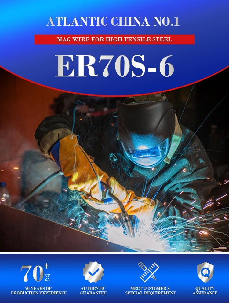 Atlantic Oem Odm High Tensile Strength Steel 2.5mm Co2 Welding Wire Er70s-6 Steel Welding Wire ...