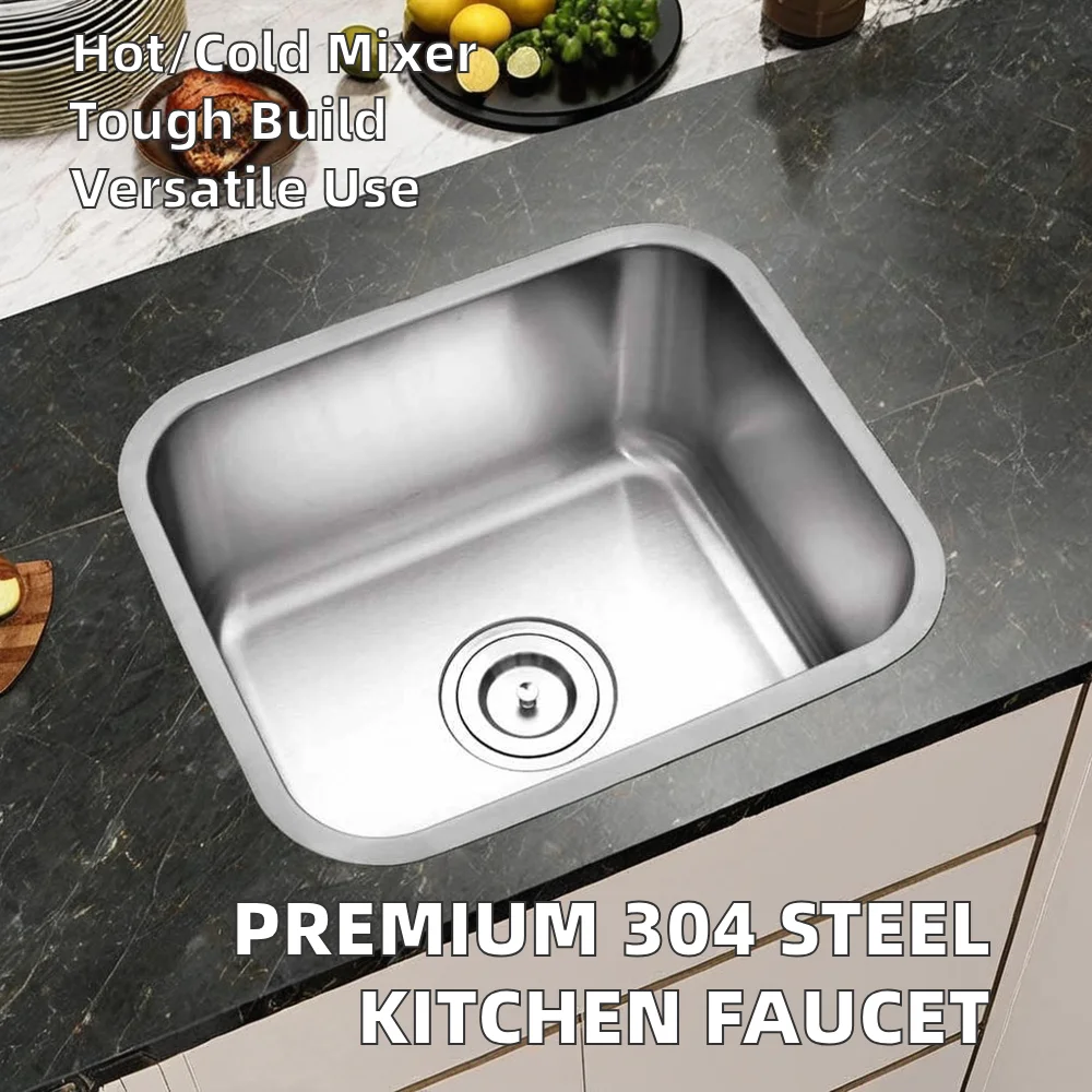 304 Stainless Steel Single Basin Kitchen Sink Small Size Vegetable ...