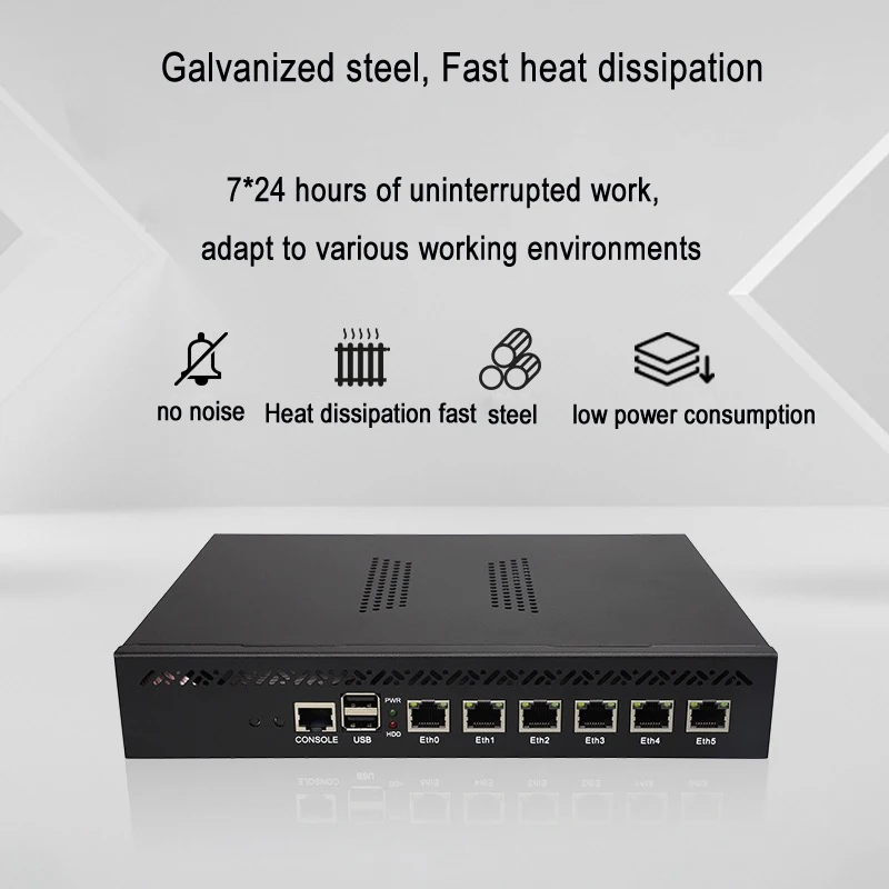Firewall Pfsense Pc Celeron J6412 J6413 2.0 Ghz 6*lan Soft Router Usb3.2 Gateway Hardware Tpm2.0 ...