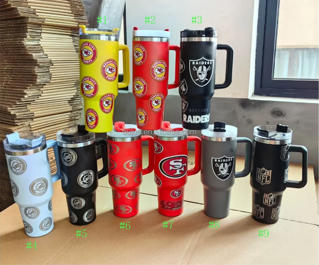 Custom 30oz Stainless Steel Football Team Tumblers Game Day Insulated ...