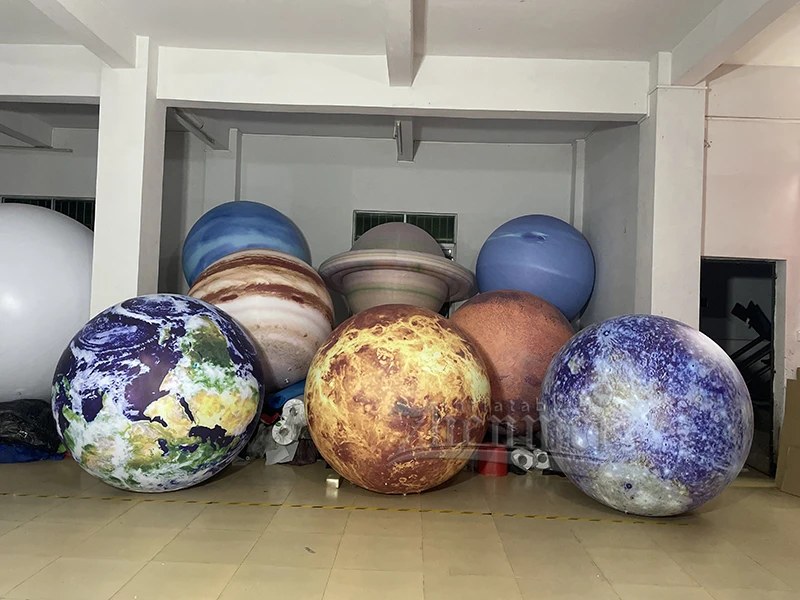 Zhenmei Inflatable Planets,Earth,Venus,Jupiter,Mercury,Mars,Saturn,Uranus,Neptune With Lights ...