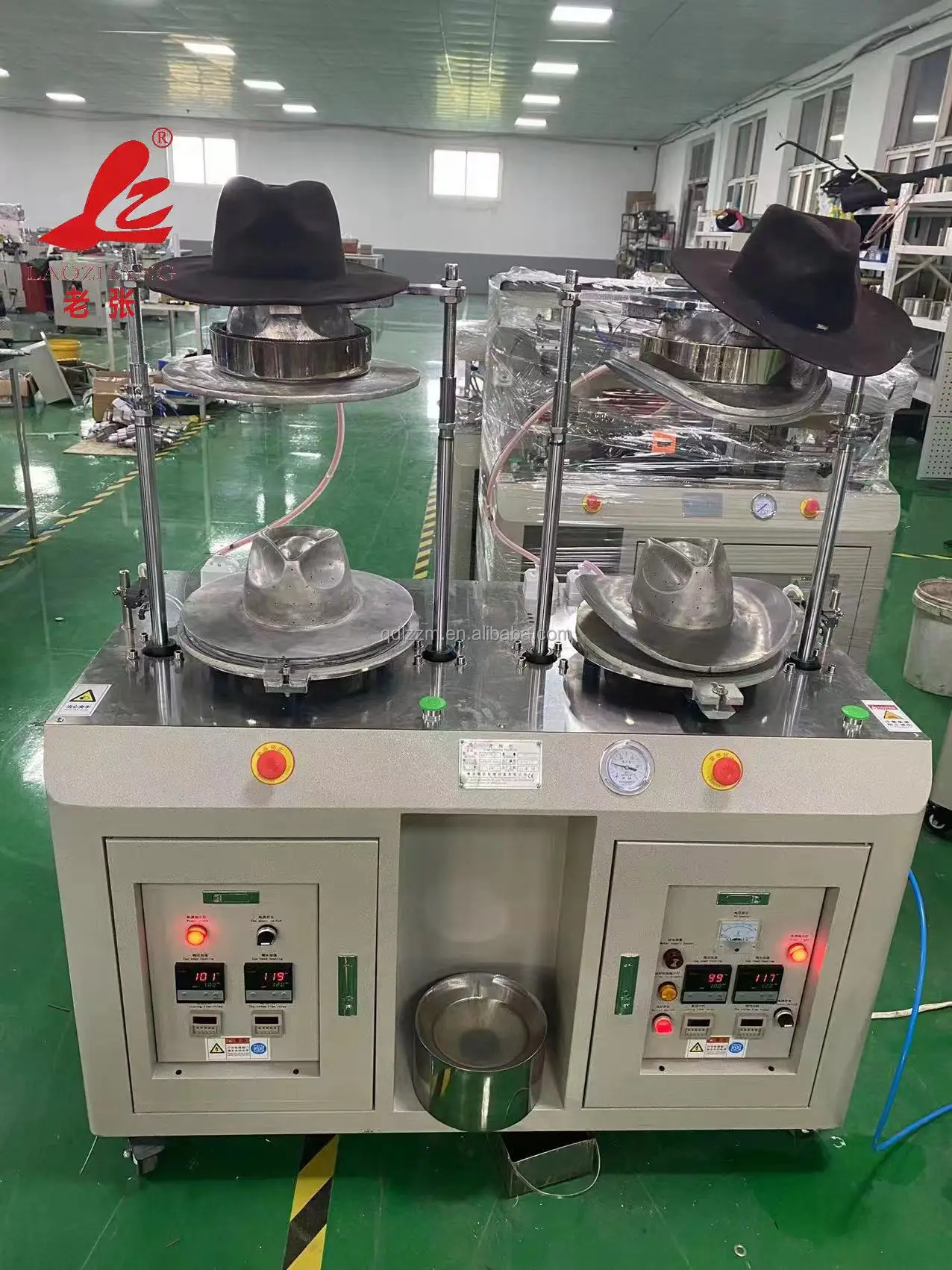 High Quality Auto Cowboy Hat Ironing Machine with Two Head Moulds
