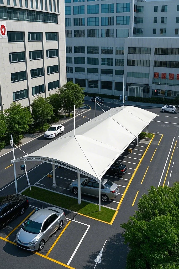 Modern PVC Car Parking Shade Tent Fabric Membrane Structure for Outdoor ...